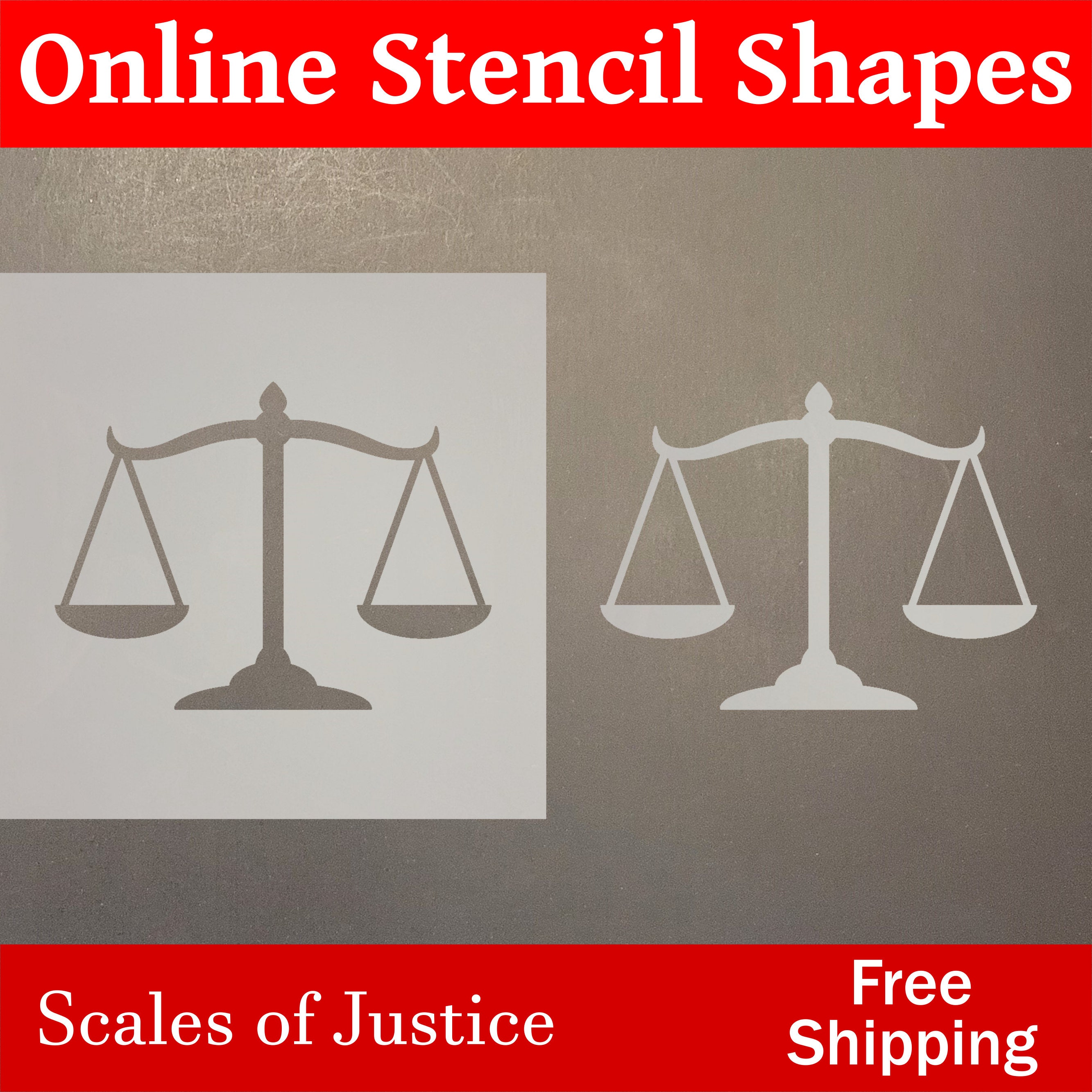 Reusable Scales of Justice Mylar Stencil Plastic Art Template - Etsy