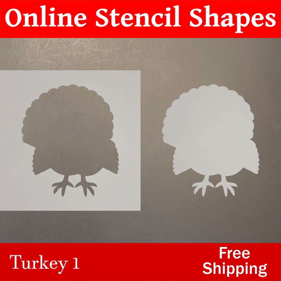 Reusable Turkey 1 Mylar Stencil Plastic Art Template - Etsy