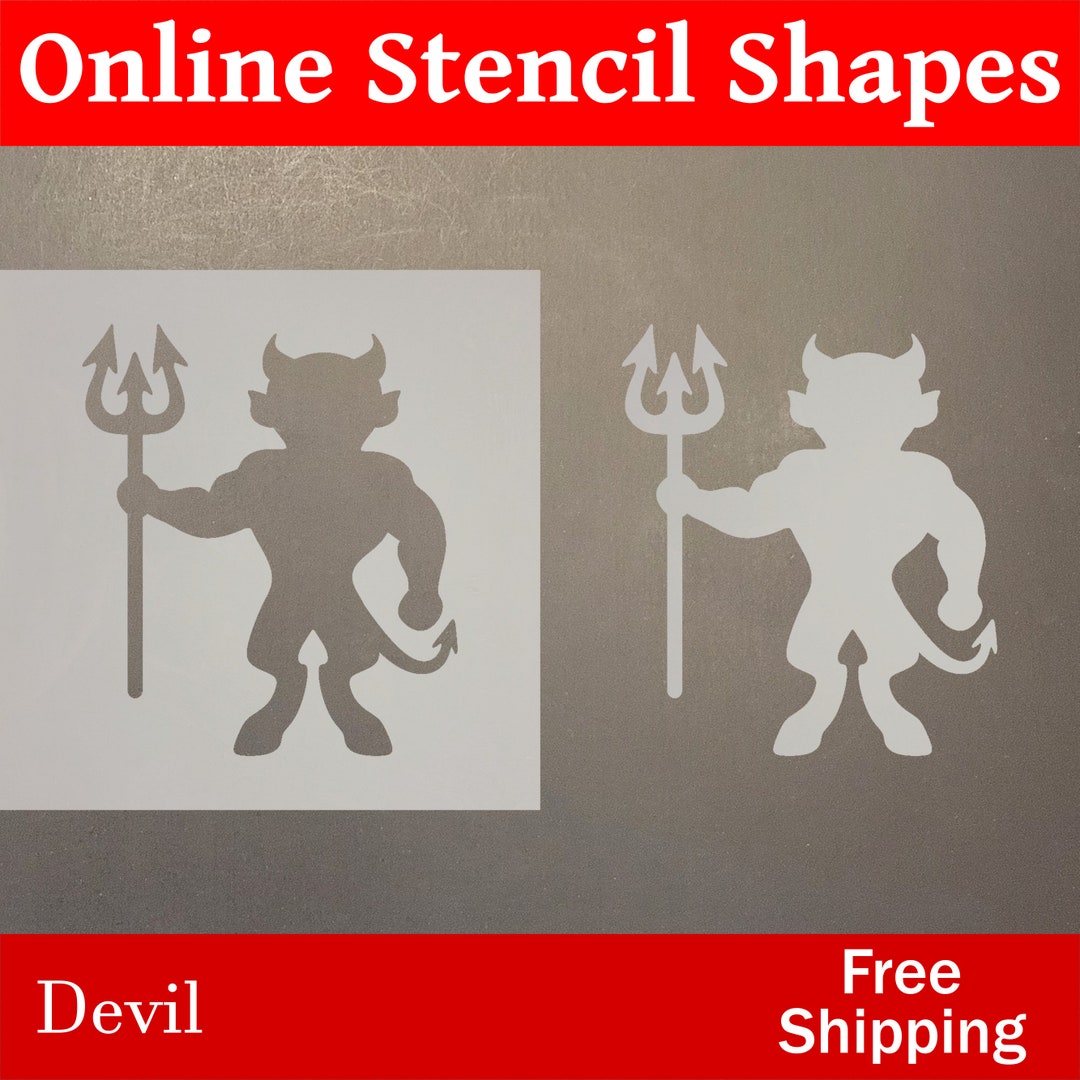 Reusable Devil Mylar Stencil Plastic Art Template - Etsy