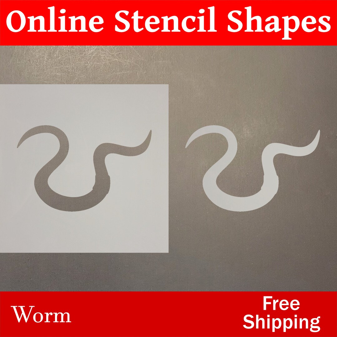 Reusable Worm Mylar Stencil Plastic Art Template - Etsy