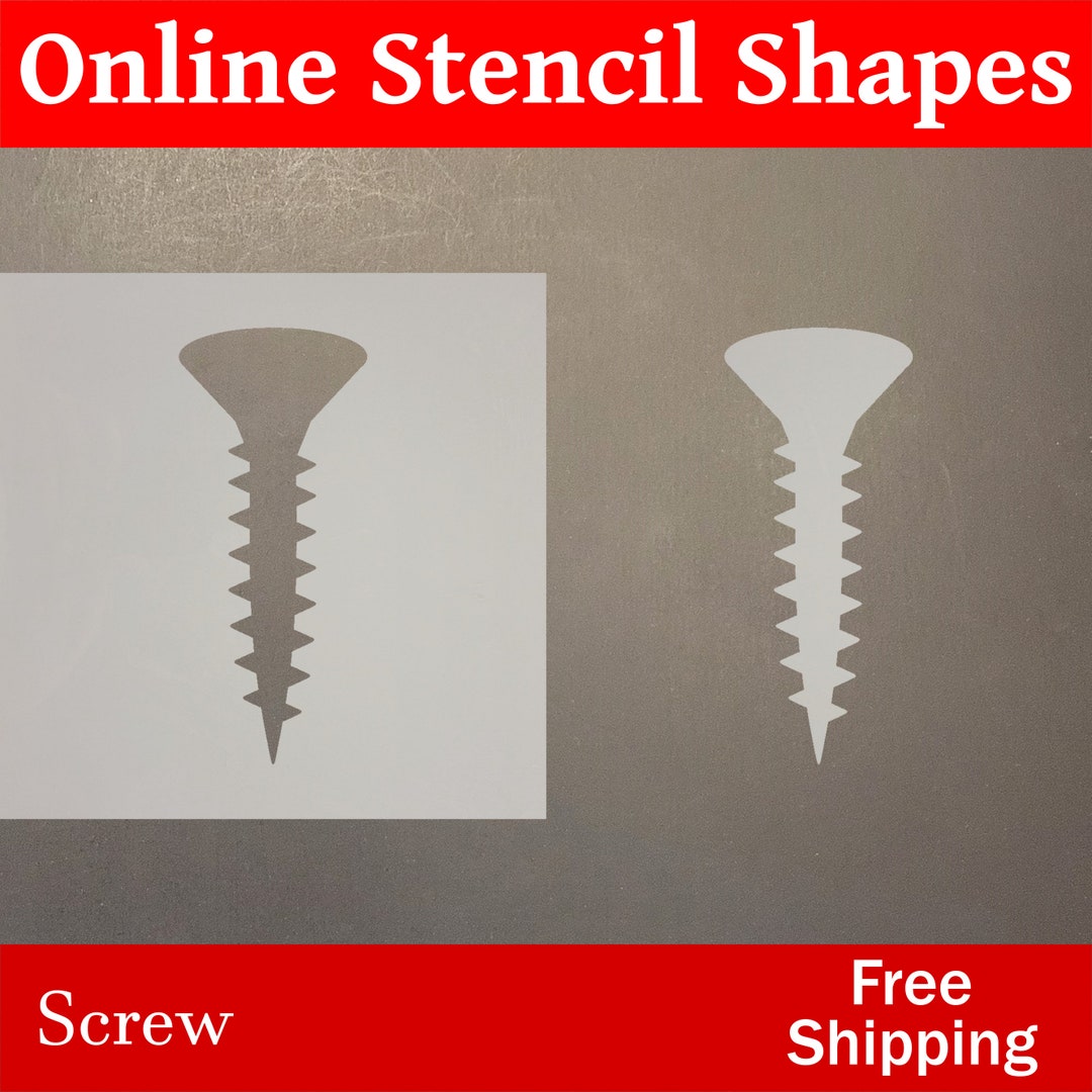 Reusable Screw Mylar Stencil Plastic Art Template - Etsy