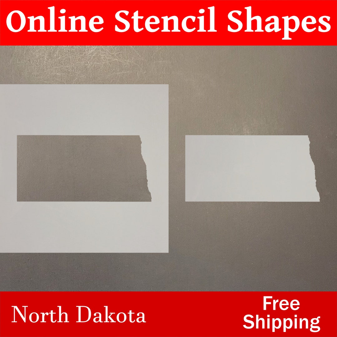 Reusable North Dakota Mylar Stencil Plastic Art Template - Etsy
