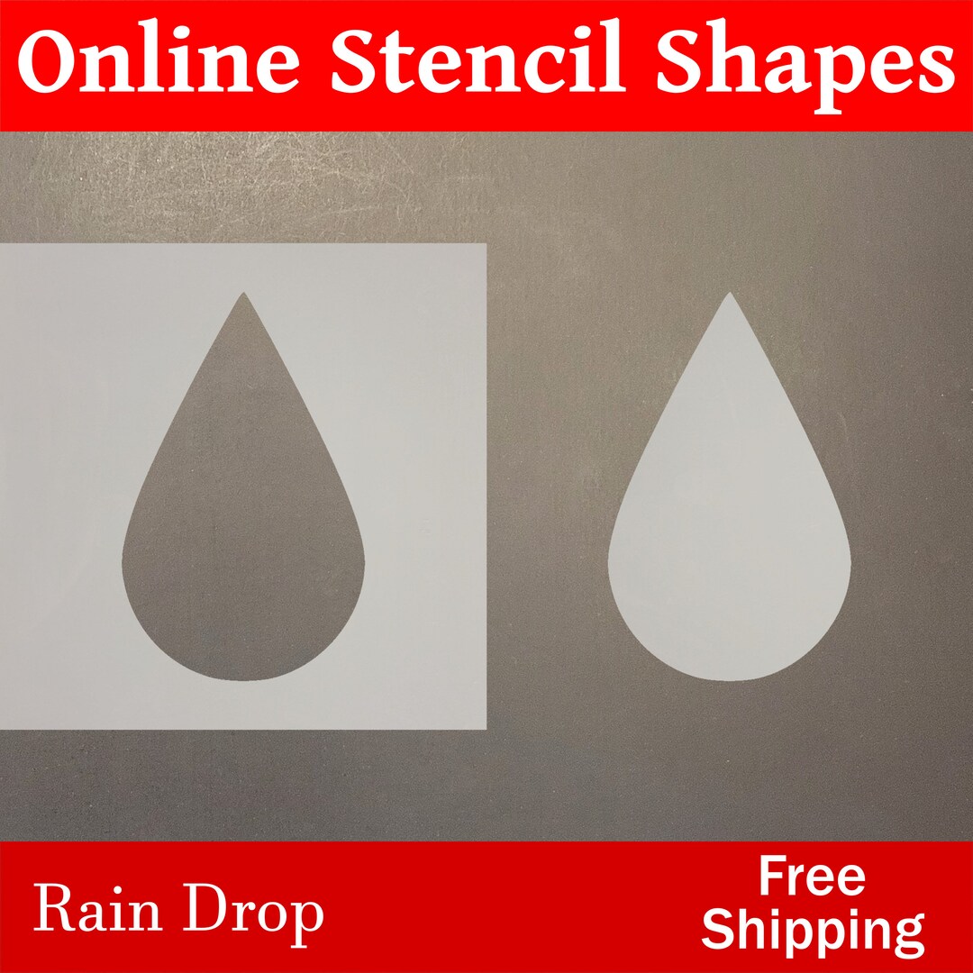 Reusable Rain Drop Mylar Stencil Plastic Art Template - Etsy