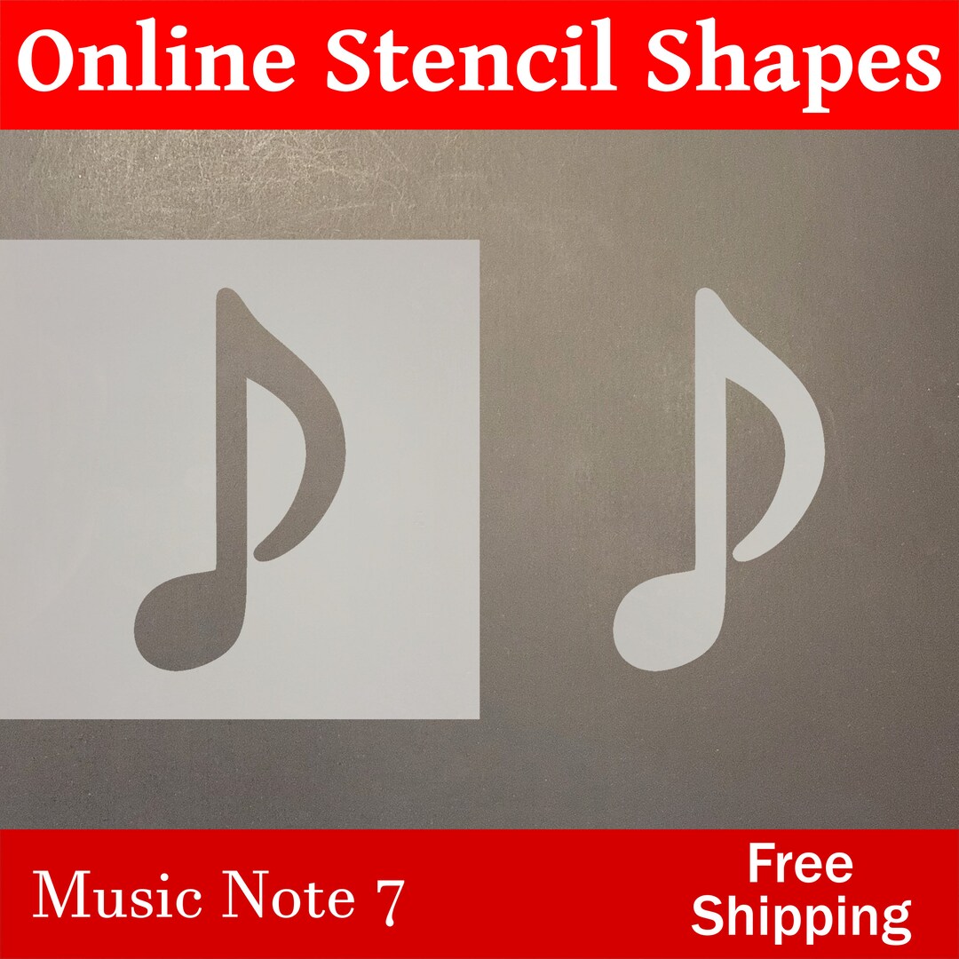 Reusable Music Note 7 Mylar Stencil Plastic Art Template - Etsy