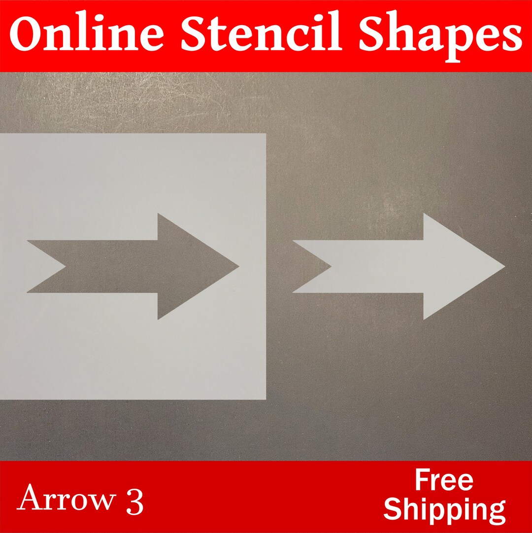 Reusable Arrow 3 Mylar Stencil Plastic Art Template - Etsy