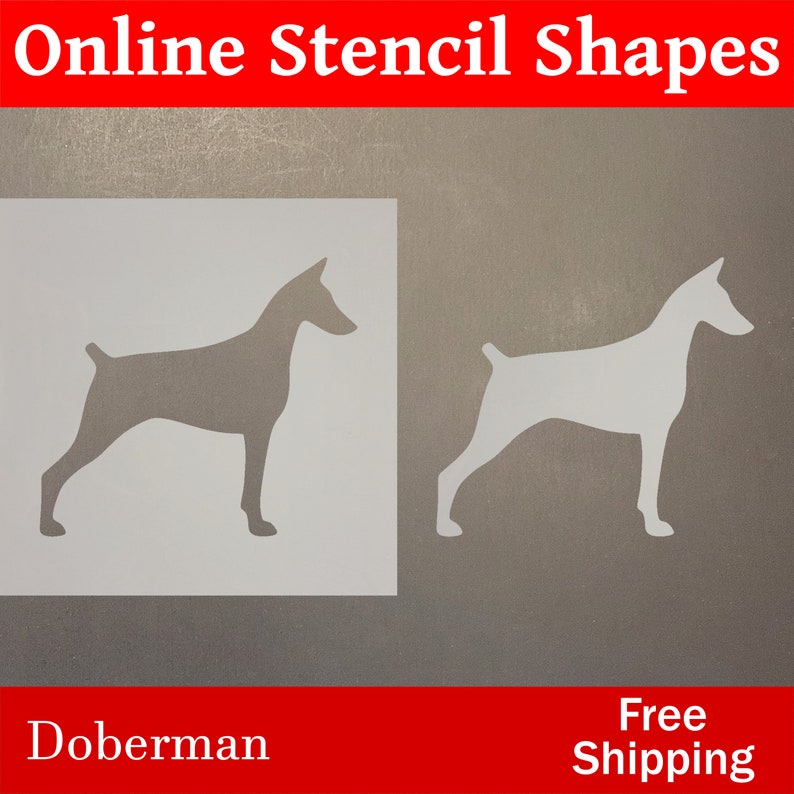 Reusable Doberman Mylar Stencil Plastic Art Template - Etsy