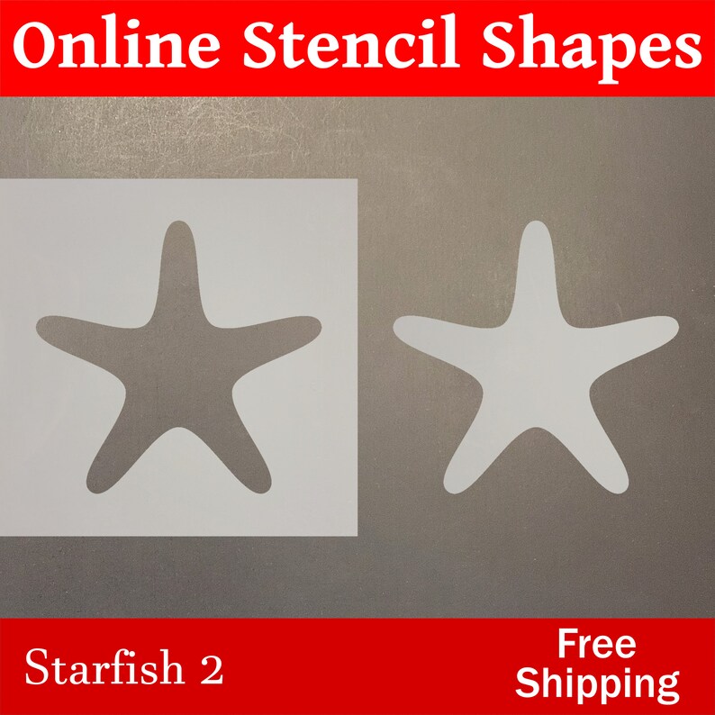 Reusable Starfish 2 Mylar Stencil Plastic Art Template - Etsy