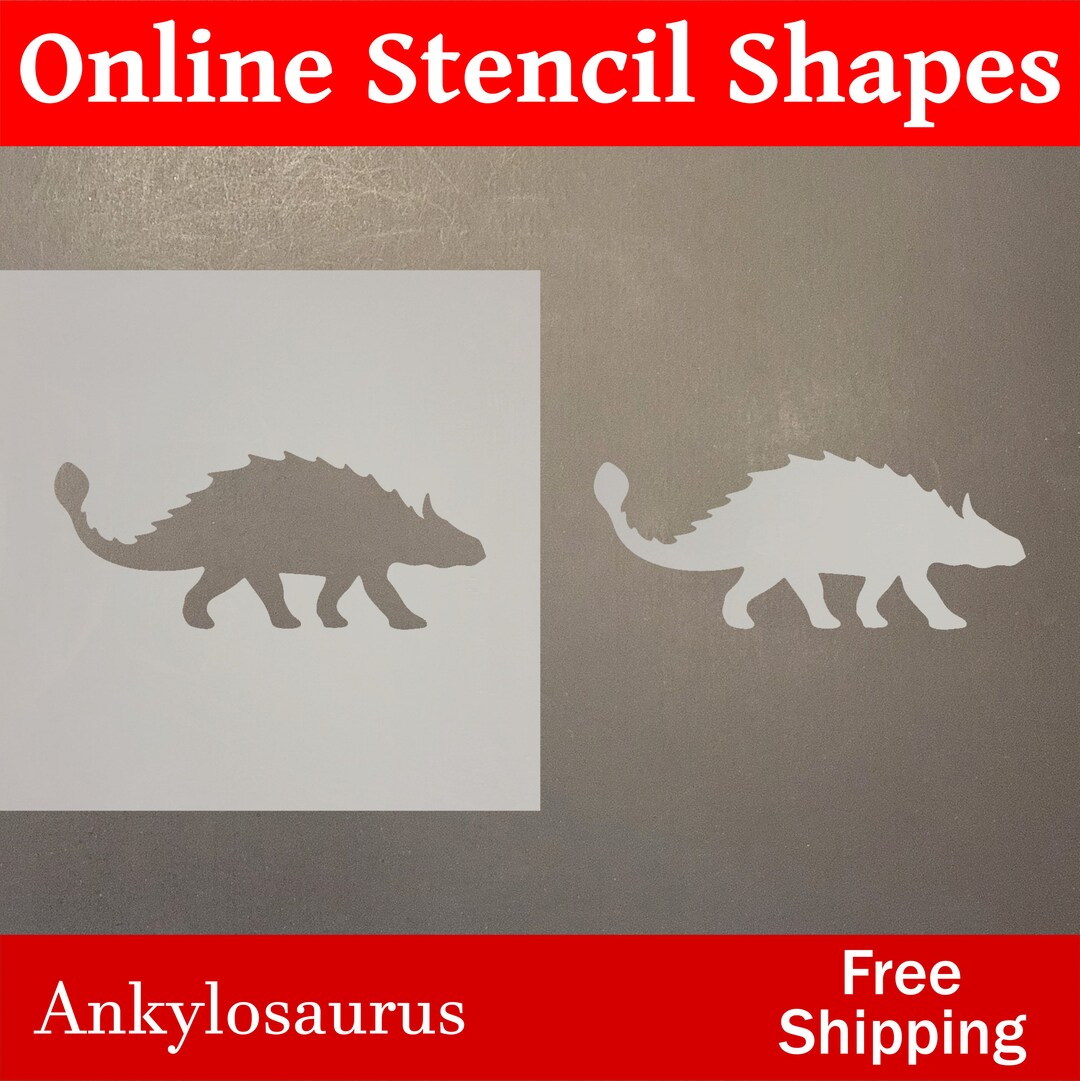 Reusable Ankylosaurus Mylar Stencil Plastic Art Template - Etsy