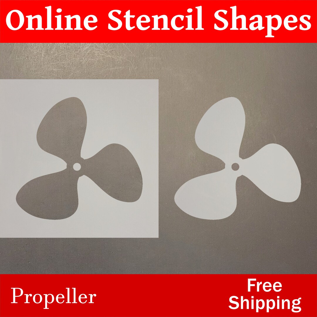Reusable Propeller Mylar Stencil Plastic Art Template - Etsy