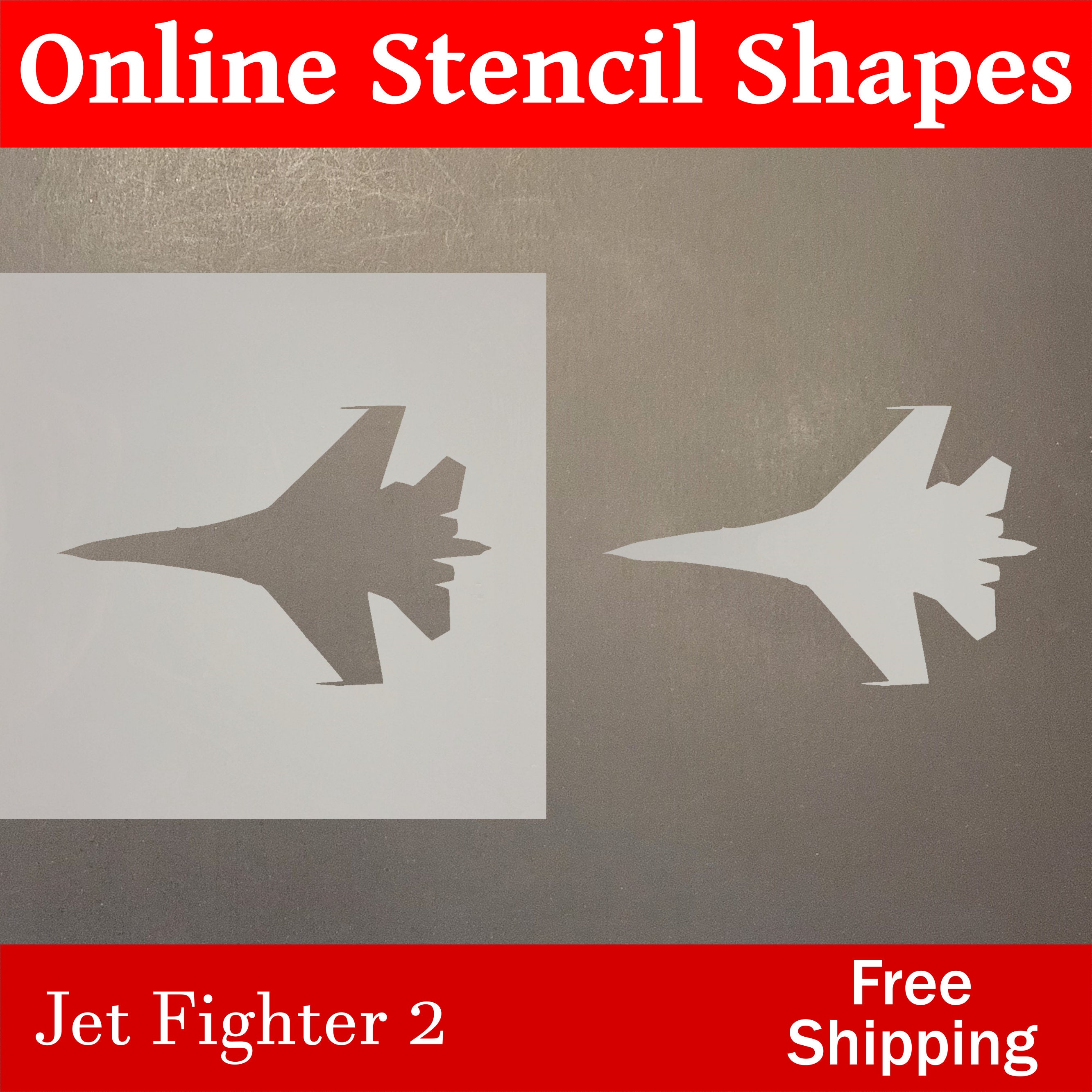 Reusable Jet Fighter 2 Mylar Stencil Plastic Art Template - Etsy