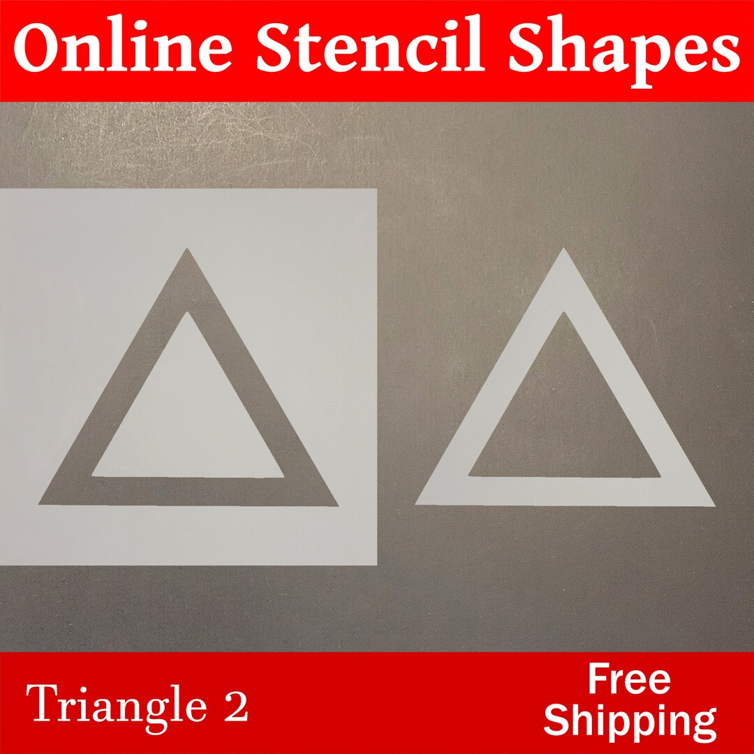 Reusable Triangle 2 Mylar Stencil Plastic Art Template - Etsy