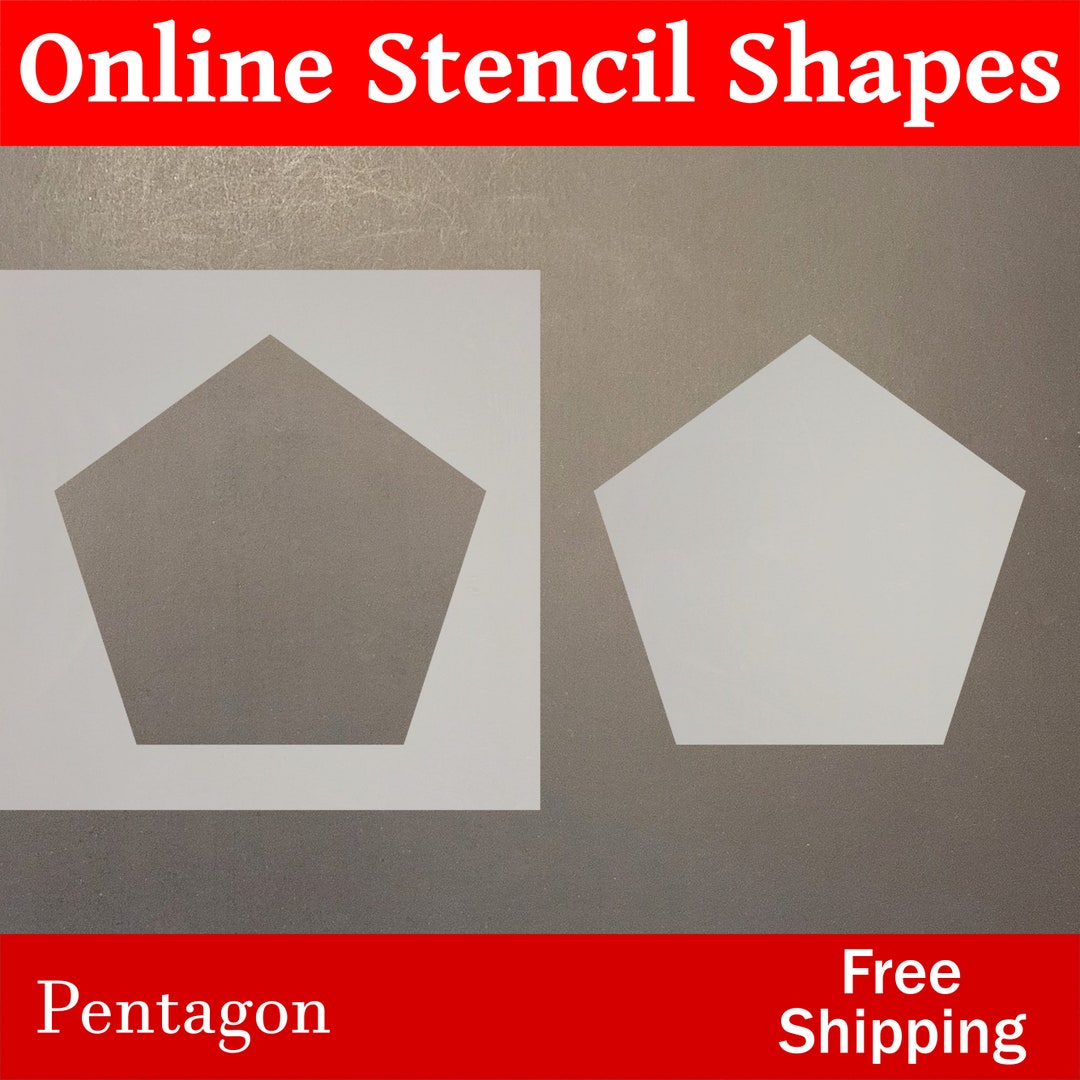 Reusable Pentagon Mylar Stencil Plastic Art Template - Etsy