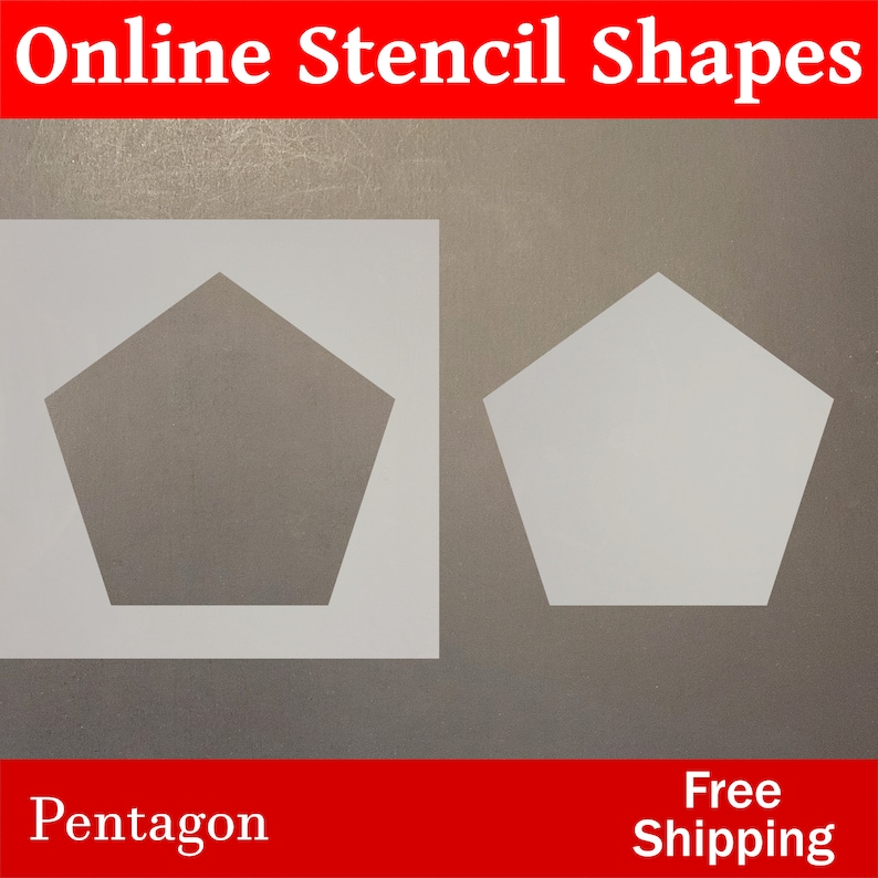 Reusable Pentagon Mylar Stencil Plastic Art Template - Etsy