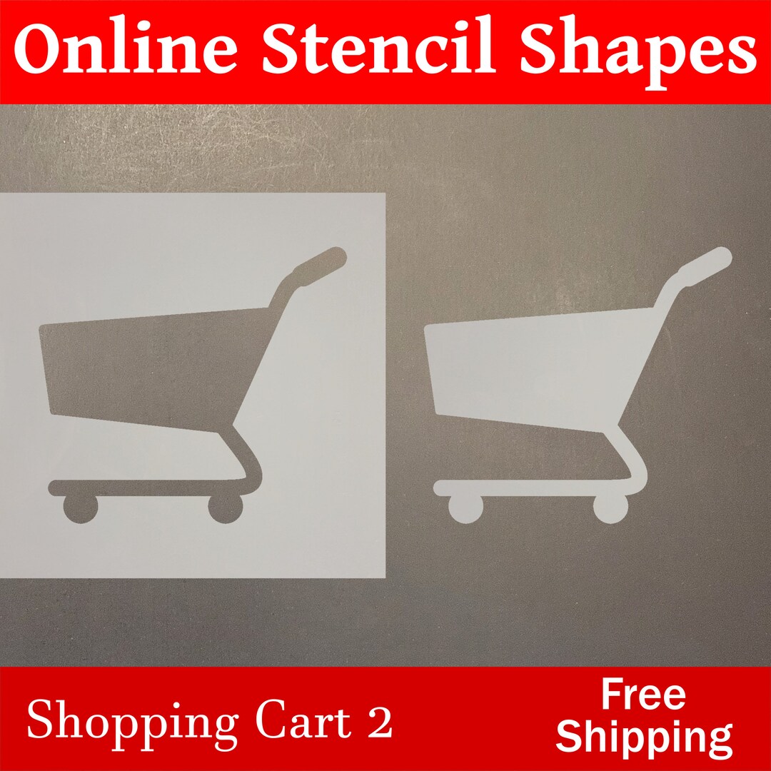Reusable Shopping Cart 2 Mylar Stencil Plastic Art Template - Etsy