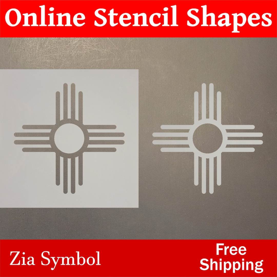 Reusable Zia Symbol Mylar Stencil Plastic Art Template - Etsy