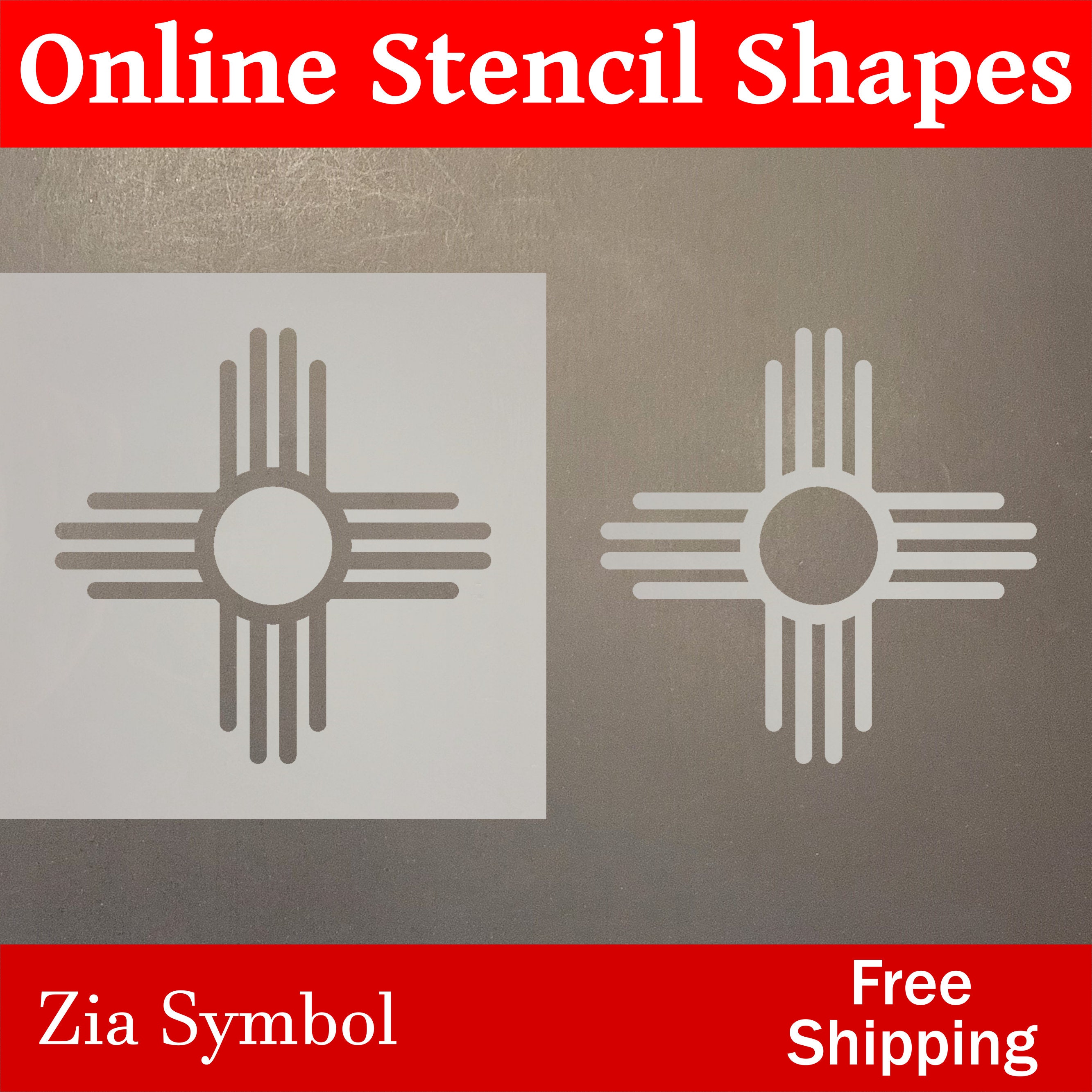 Reusable Zia Symbol Mylar Stencil Plastic Art Template - Etsy