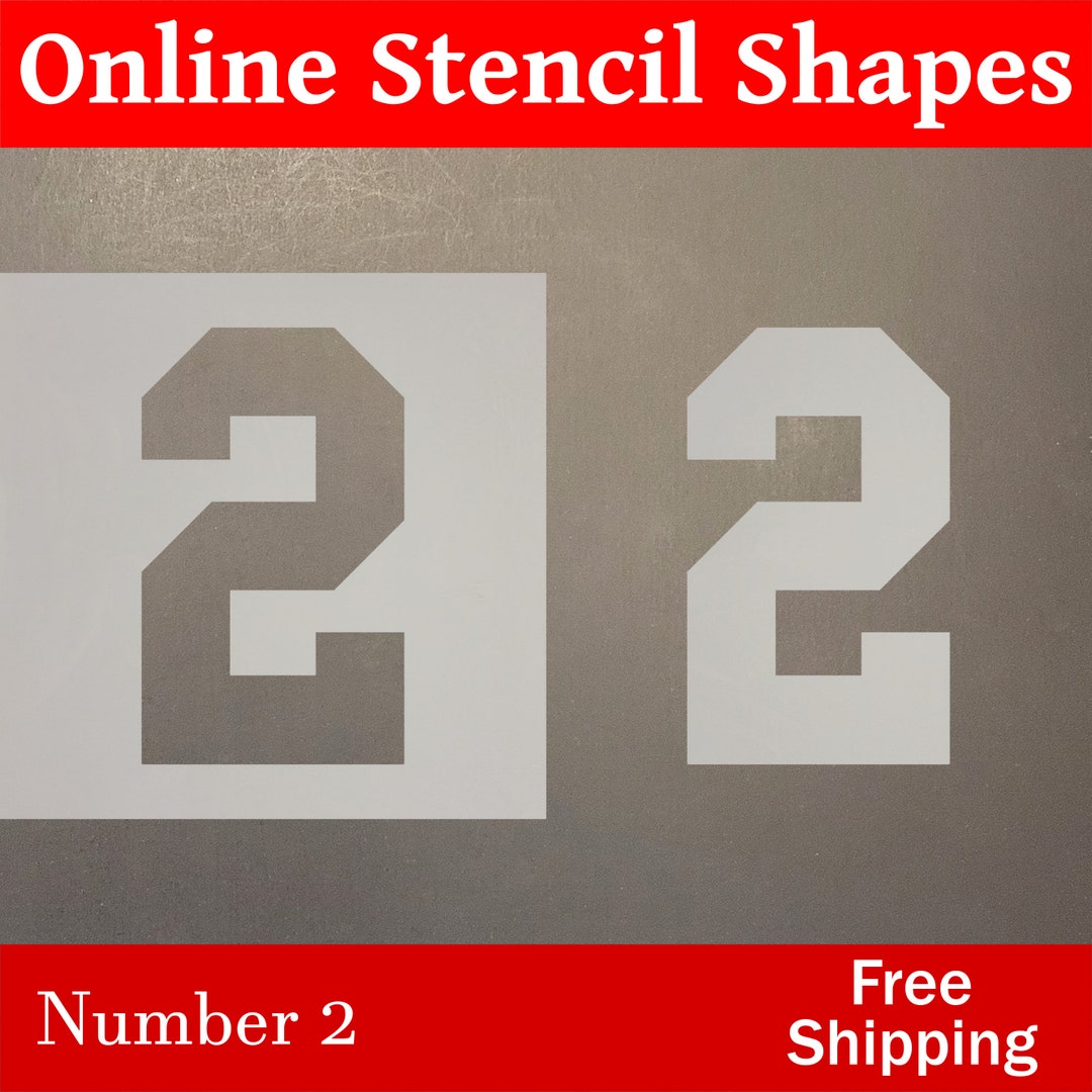 Reusable Number 2 Mylar Stencil Plastic Art Template - Etsy