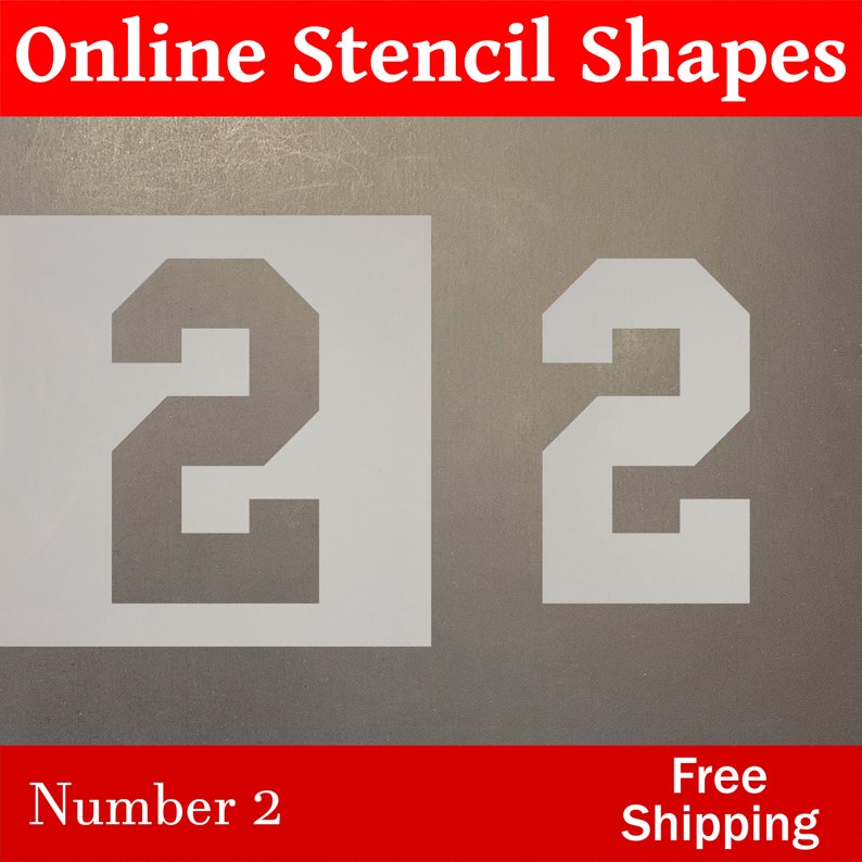 Reusable Number 2 Mylar Stencil Plastic Art Template - Etsy