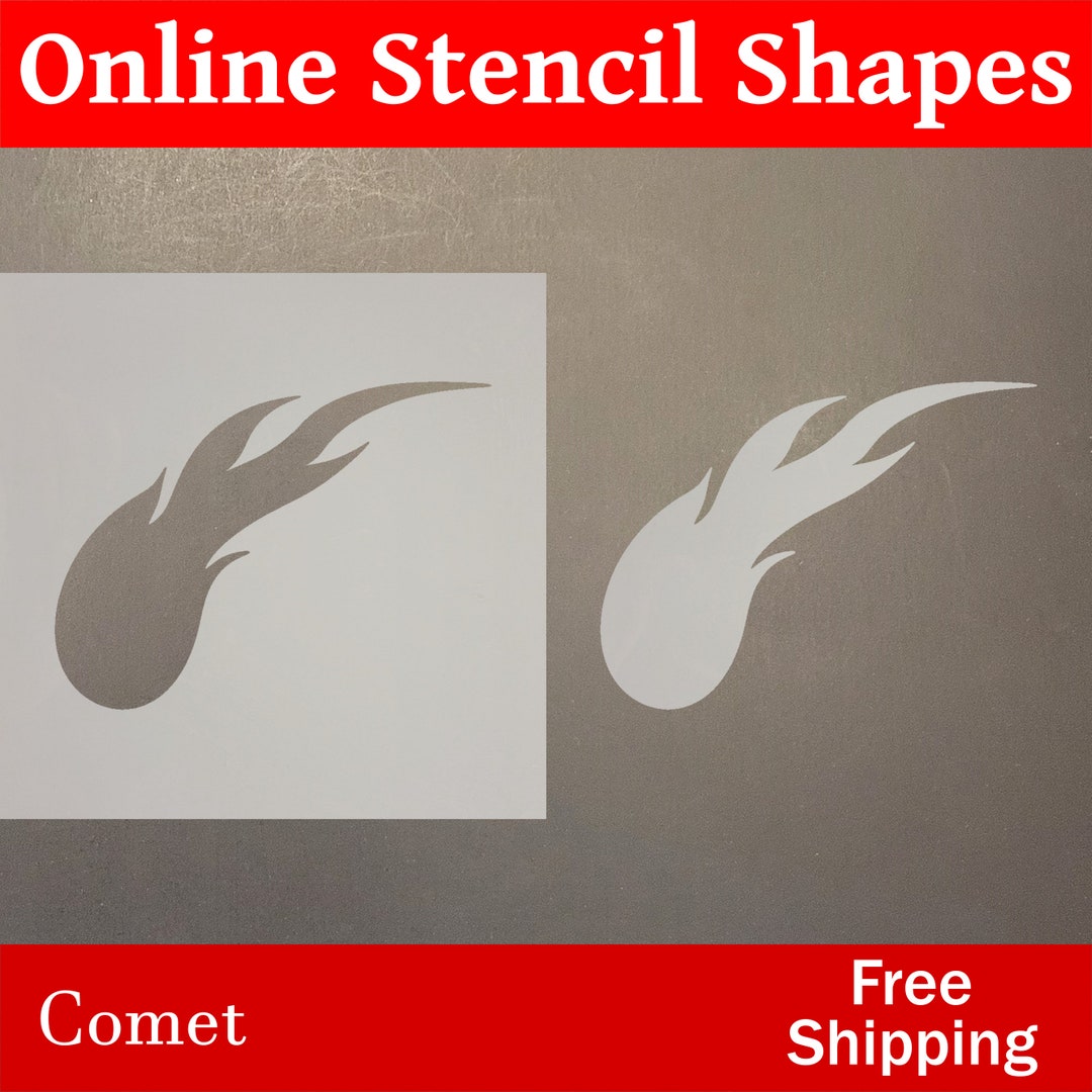 Reusable Comet Mylar Stencil Plastic Art Template - Etsy