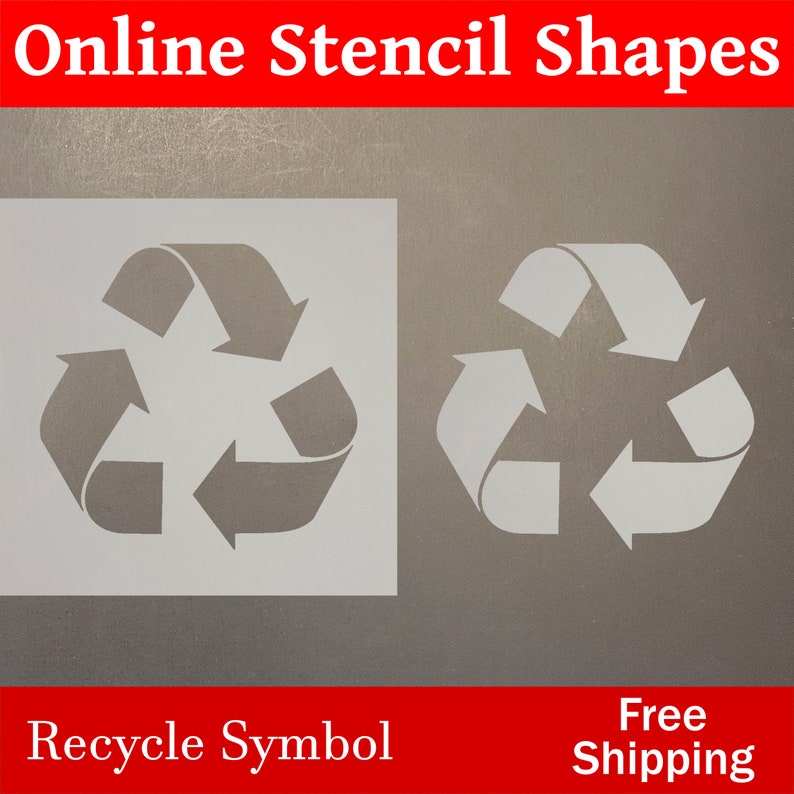 Reusable Recycle Symbol Mylar Stencil Plastic Art Template - Etsy