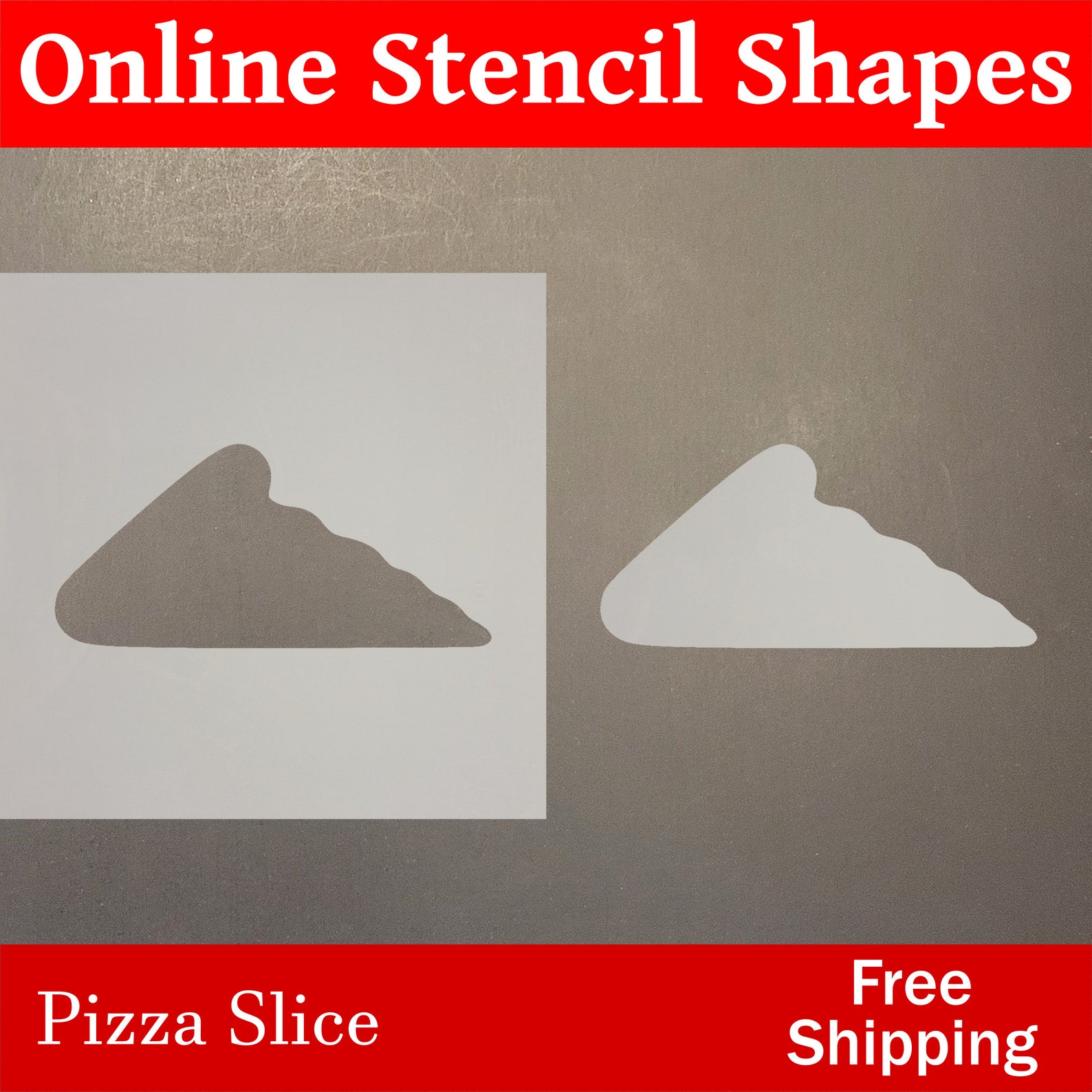 Reusable Pizza Slice Mylar Stencil Plastic Art Template - Etsy