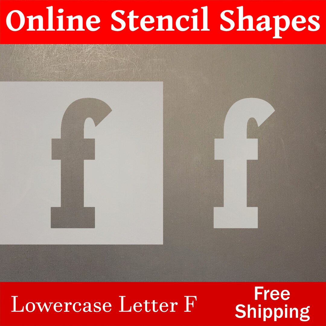 Reusable Lowercase Letter F Mylar Stencil Plastic Art Template - Etsy