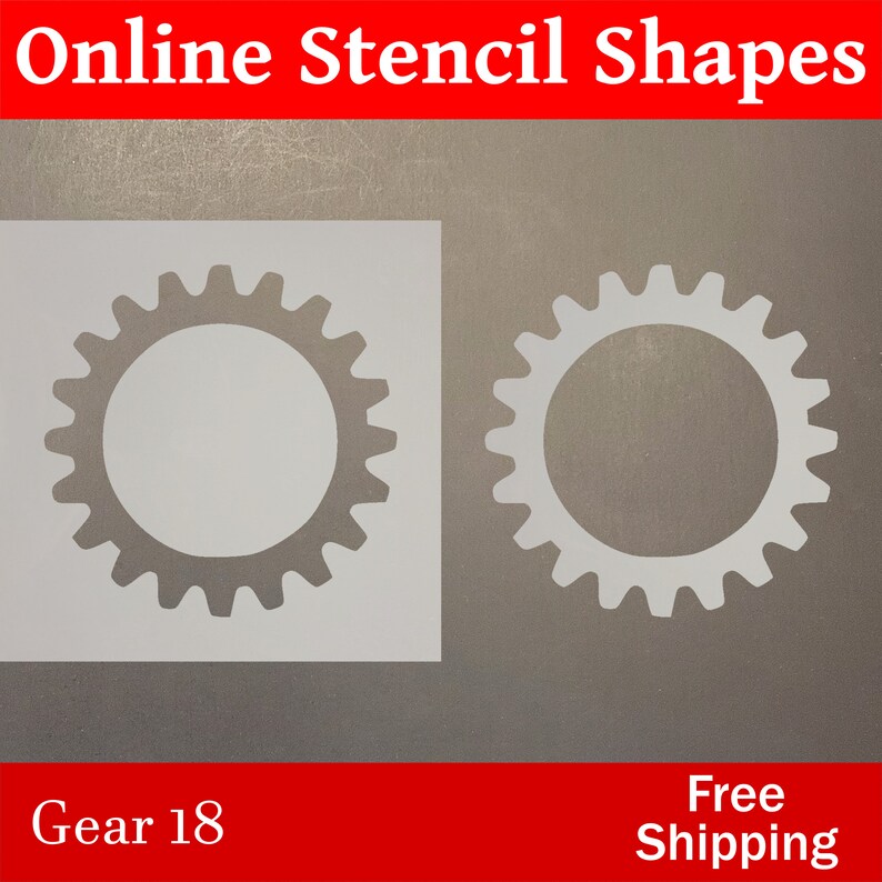 Reusable Gear 9 Mylar Stencil Plastic Art Template - Etsy