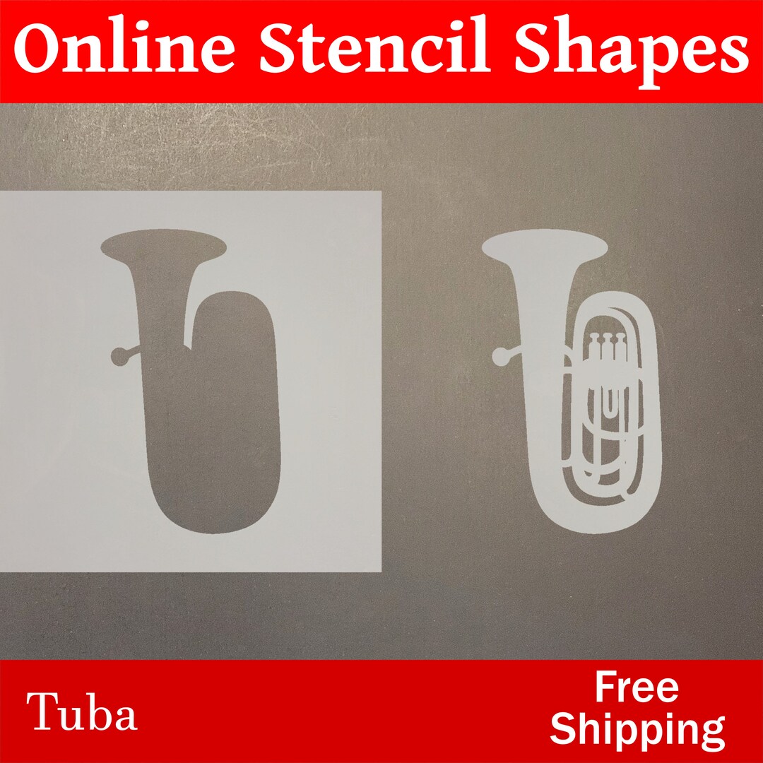 Reusable Tuba Mylar Stencil Plastic Art Template - Etsy
