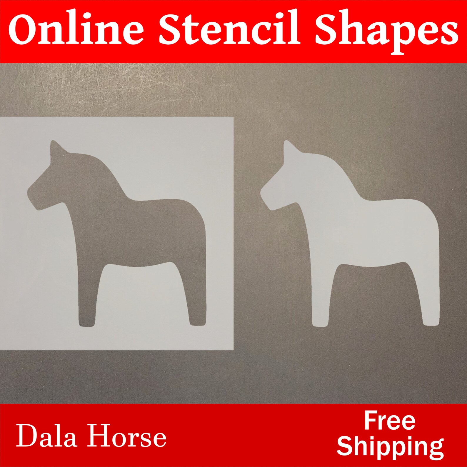 Reusable Dala Horse Mylar Stencil Plastic Art Template - Etsy