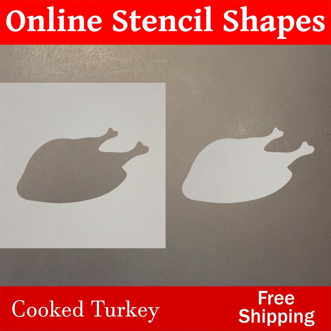 Reusable Cooked Turkey Mylar Stencil Plastic Art Template - Etsy