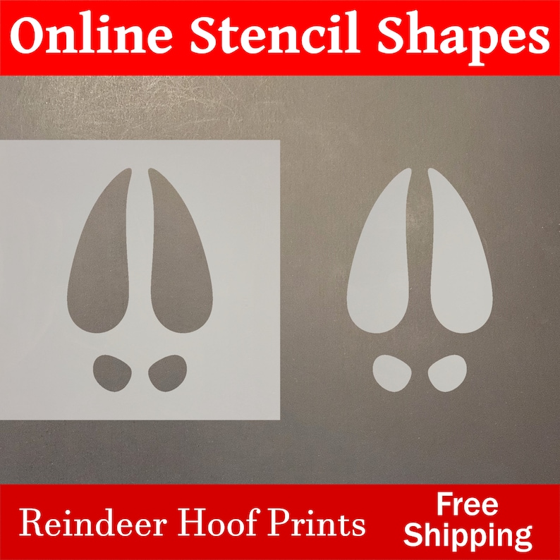 Reusable Reindeer Hoof Prints Mylar Stencil Plastic Art Template - Etsy