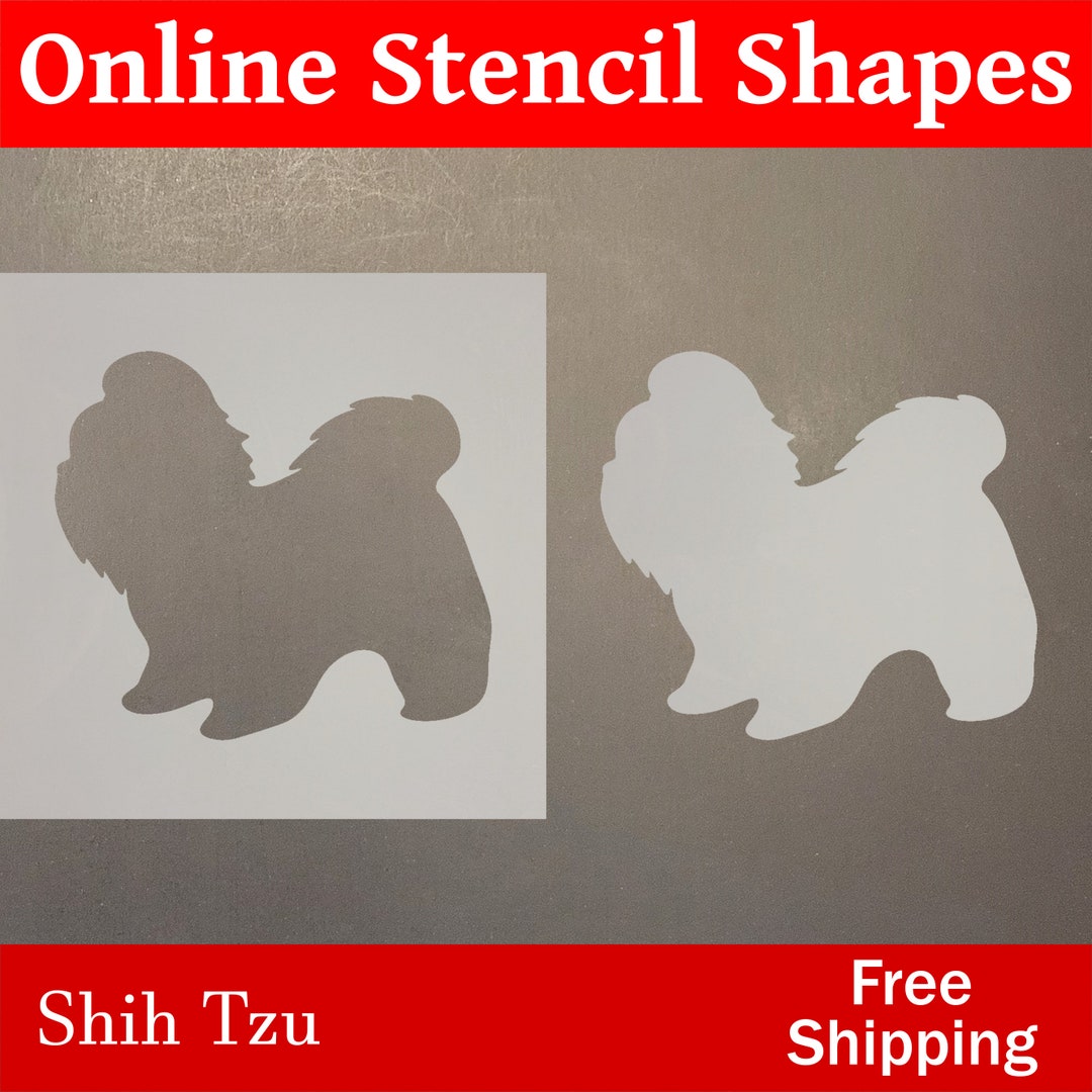 Reusable Shih Tzu Mylar Stencil Plastic Art Template - Etsy