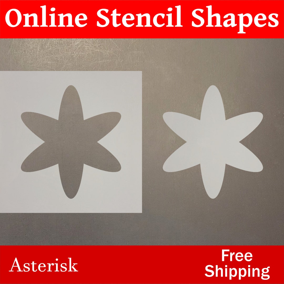 Reusable Asterisk Mylar Stencil Plastic Art Template - Etsy