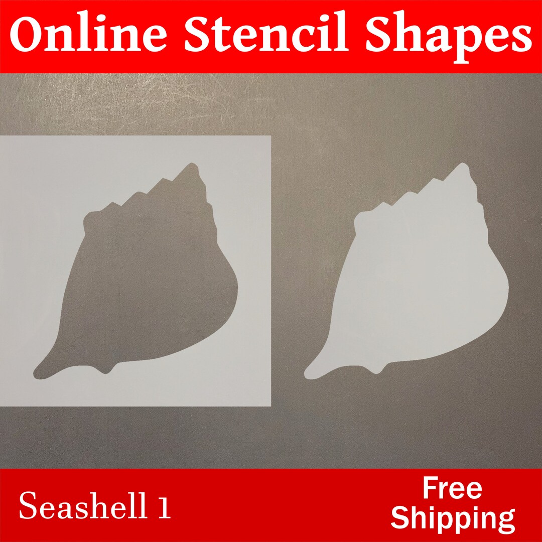 Reusable Seashell 1 Mylar Stencil Plastic Art Template - Etsy