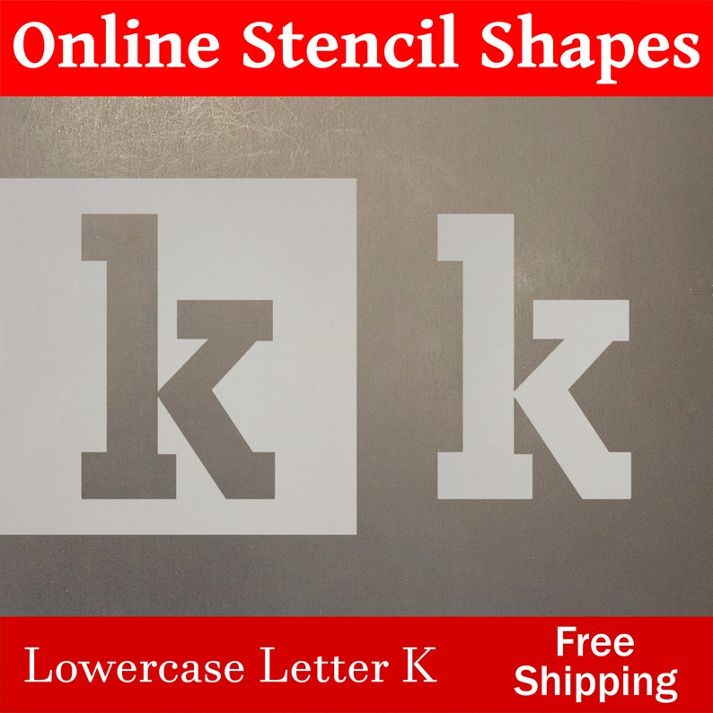 Reusable Lowercase Letter K Mylar Stencil Plastic Art Template - Etsy