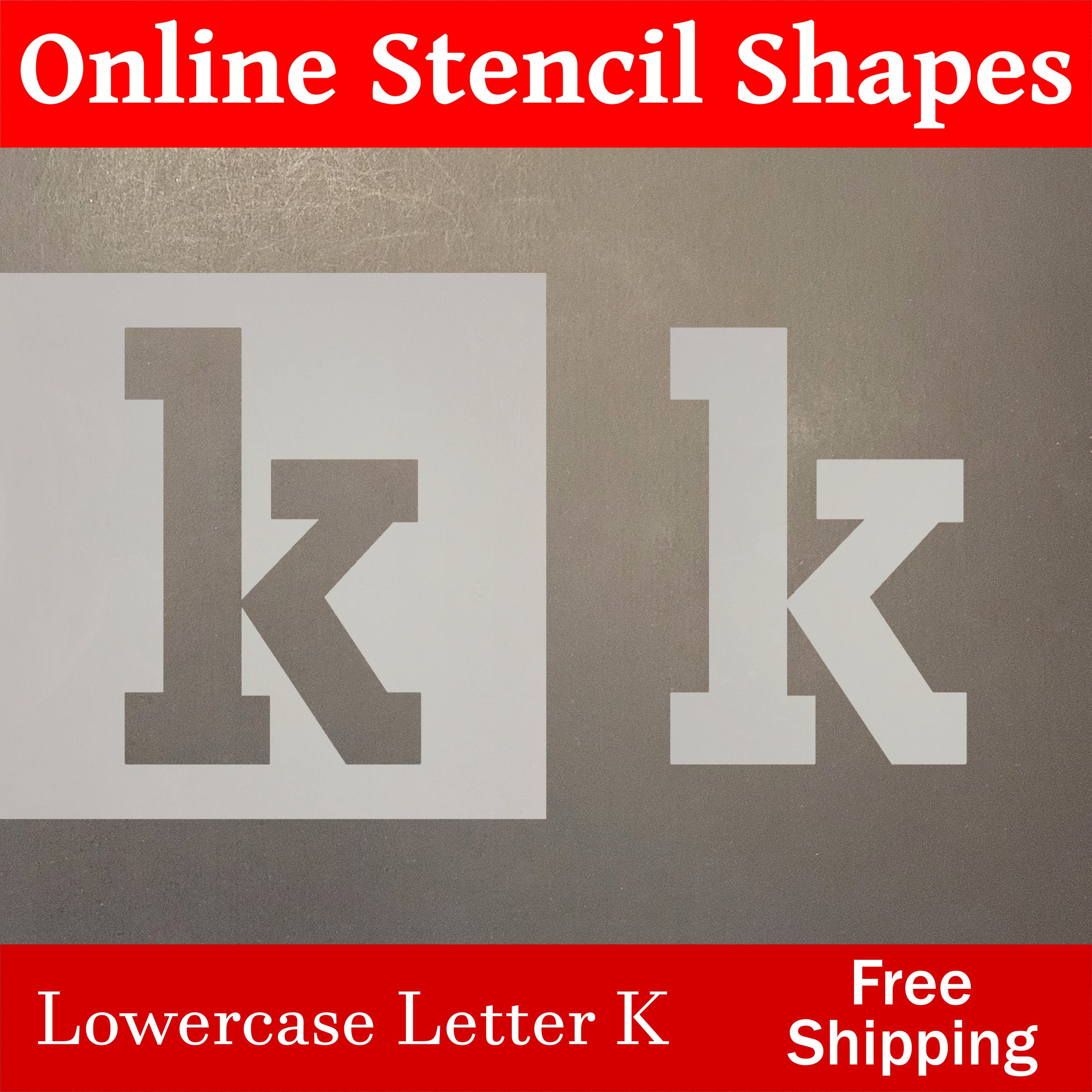 Reusable Lowercase Letter K Mylar Stencil Plastic Art Template - Etsy