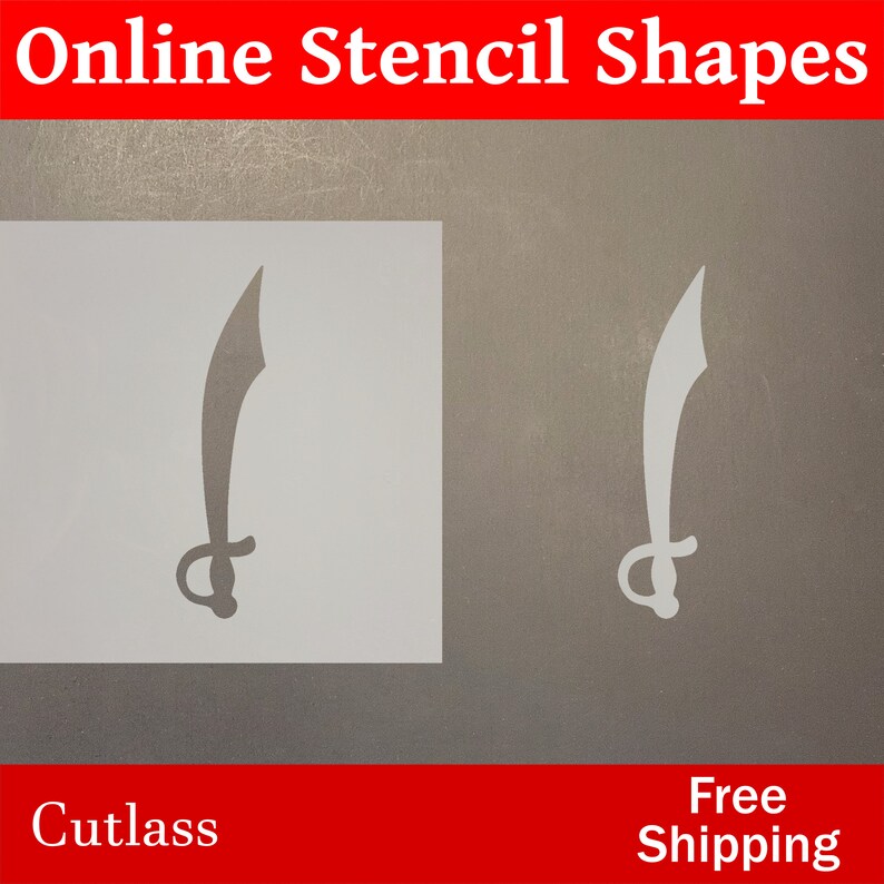 Reusable Cutlass Mylar Stencil Plastic Art Template - Etsy