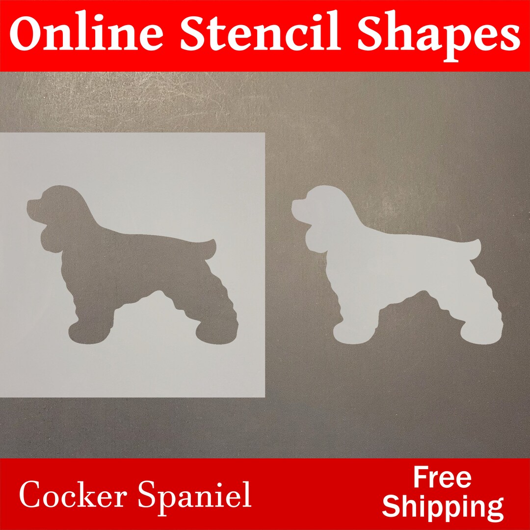 Reusable Cocker Spaniel Mylar Stencil Plastic Art Template - Etsy