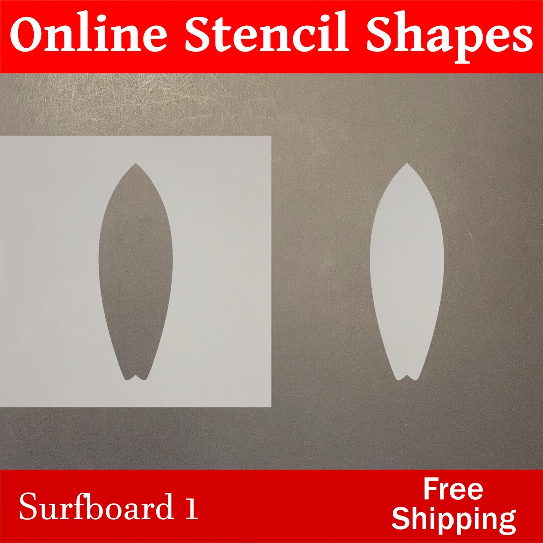 Reusable Surfboard 1 Mylar Stencil Plastic Art Template - Etsy