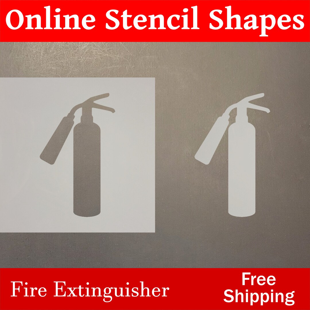 Reusable Fire Extinguisher Mylar Stencil Plastic Art Template - Etsy