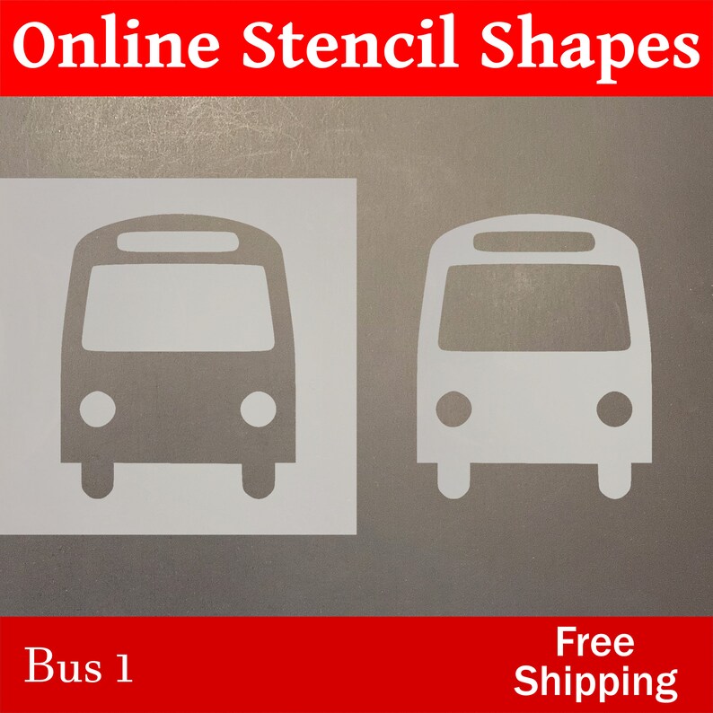 Reusable Bus 1 Mylar Stencil Plastic Art Template - Etsy
