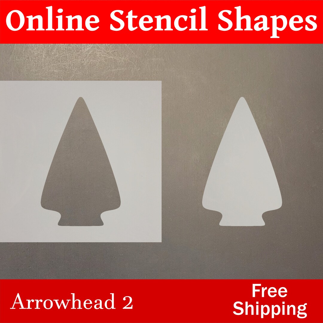 Reusable Arrowhead 2 Mylar Stencil Plastic Art Template - Etsy
