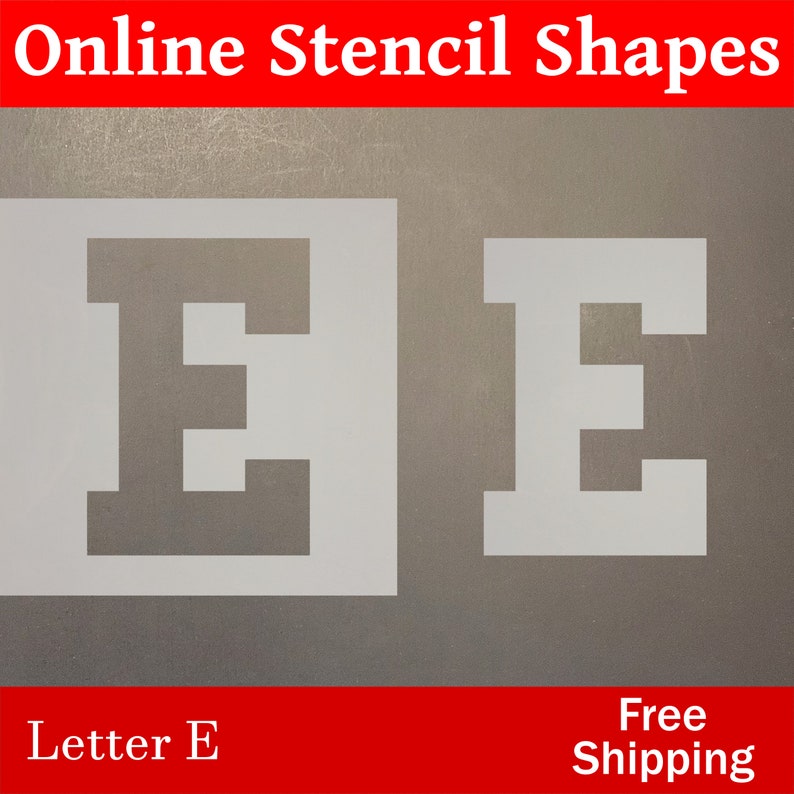 Reusable Letter E Mylar Stencil Plastic Art Template - Etsy