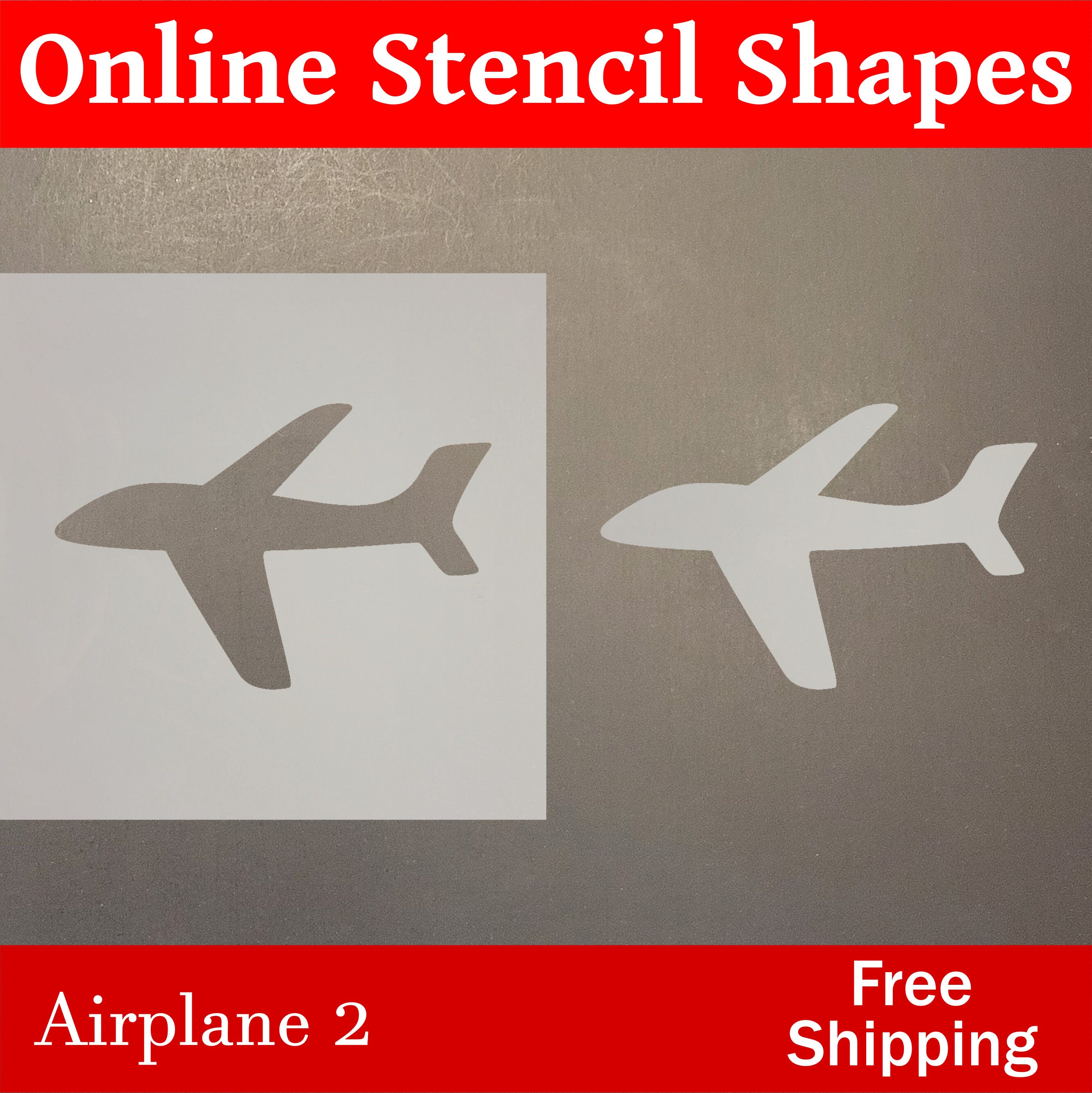 Reusable Airplane 2 Mylar Stencil Plastic Art Template - Etsy