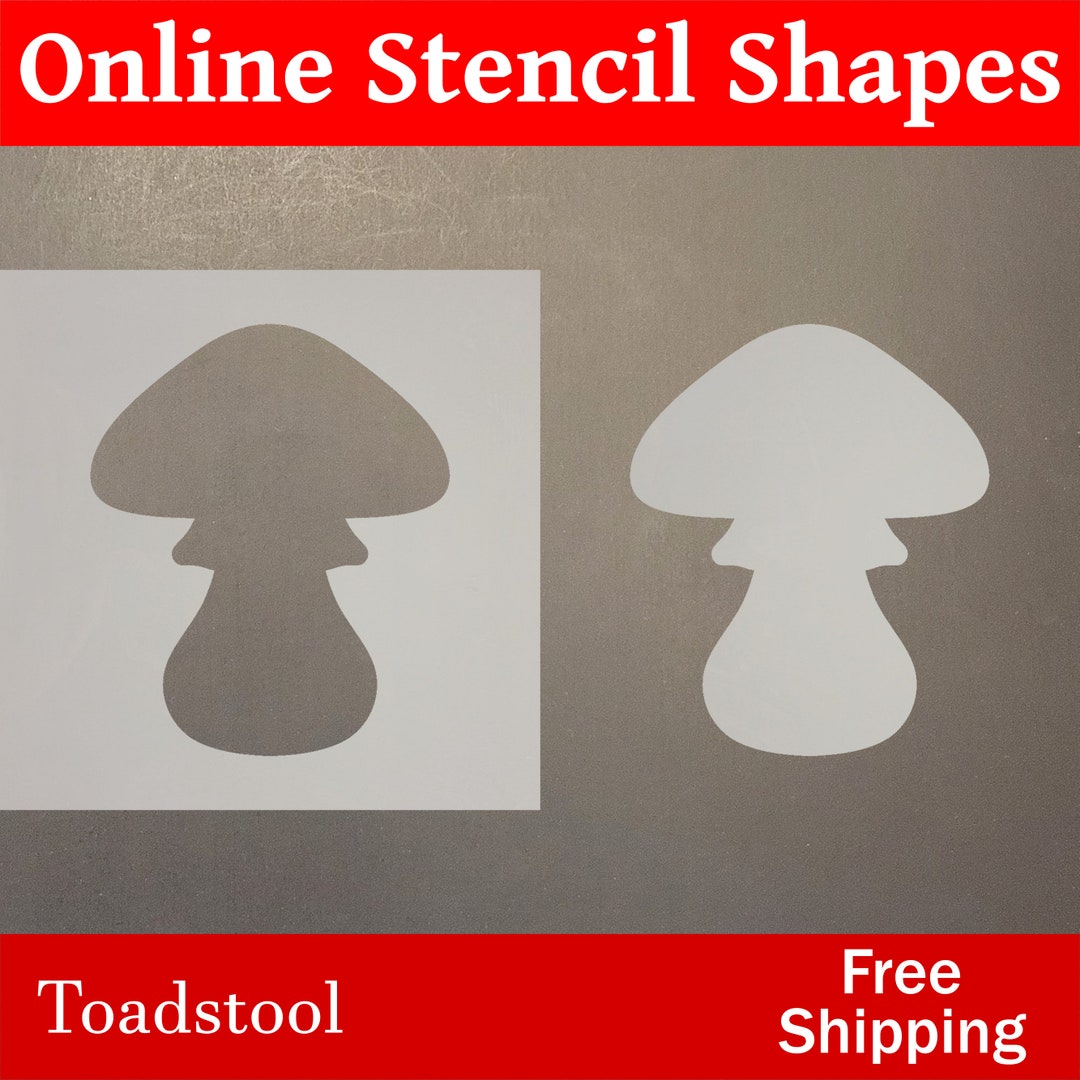 Reusable Toadstool Mylar Stencil Plastic Art Template - Etsy