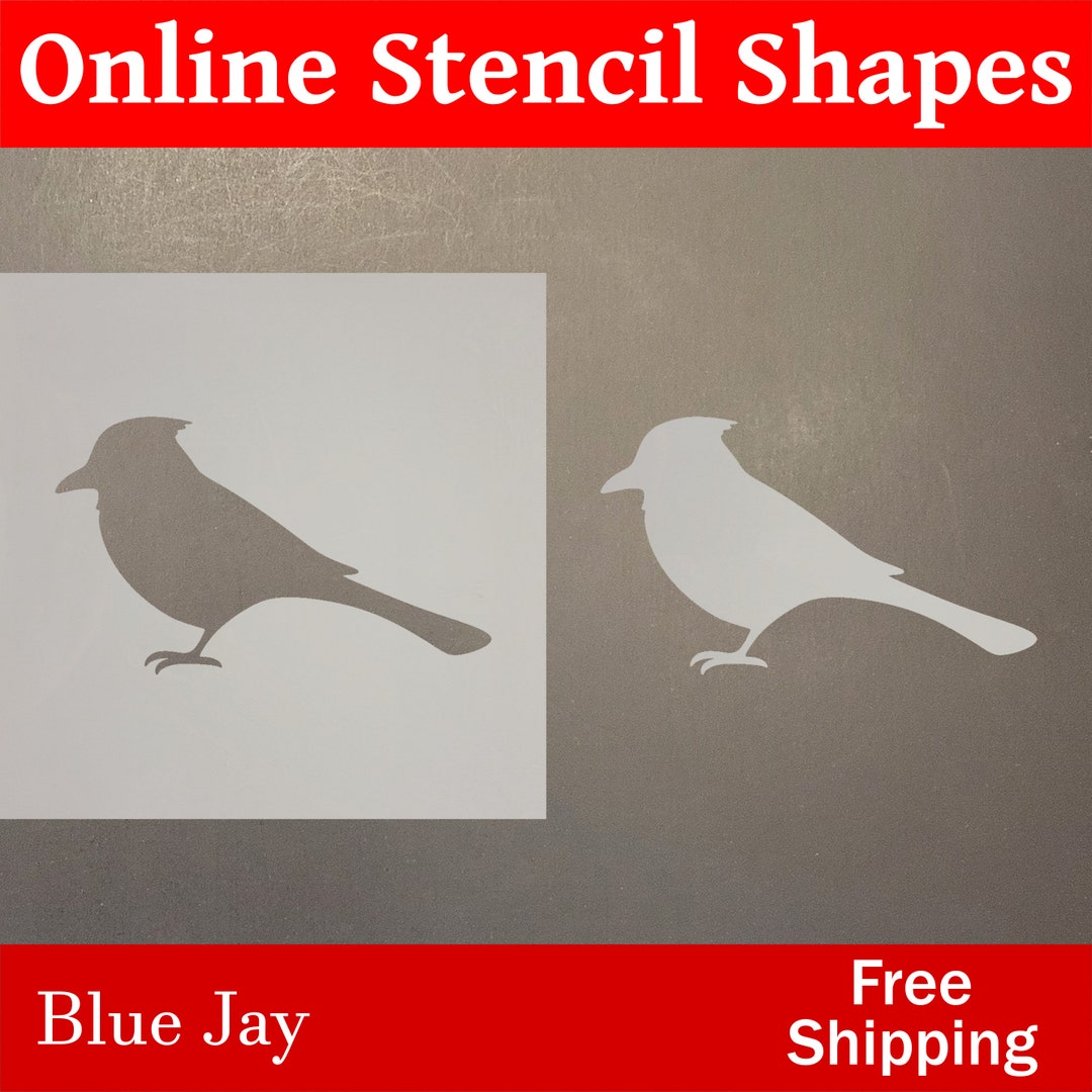Reusable Blue Jay Mylar Stencil Plastic Art Template - Etsy