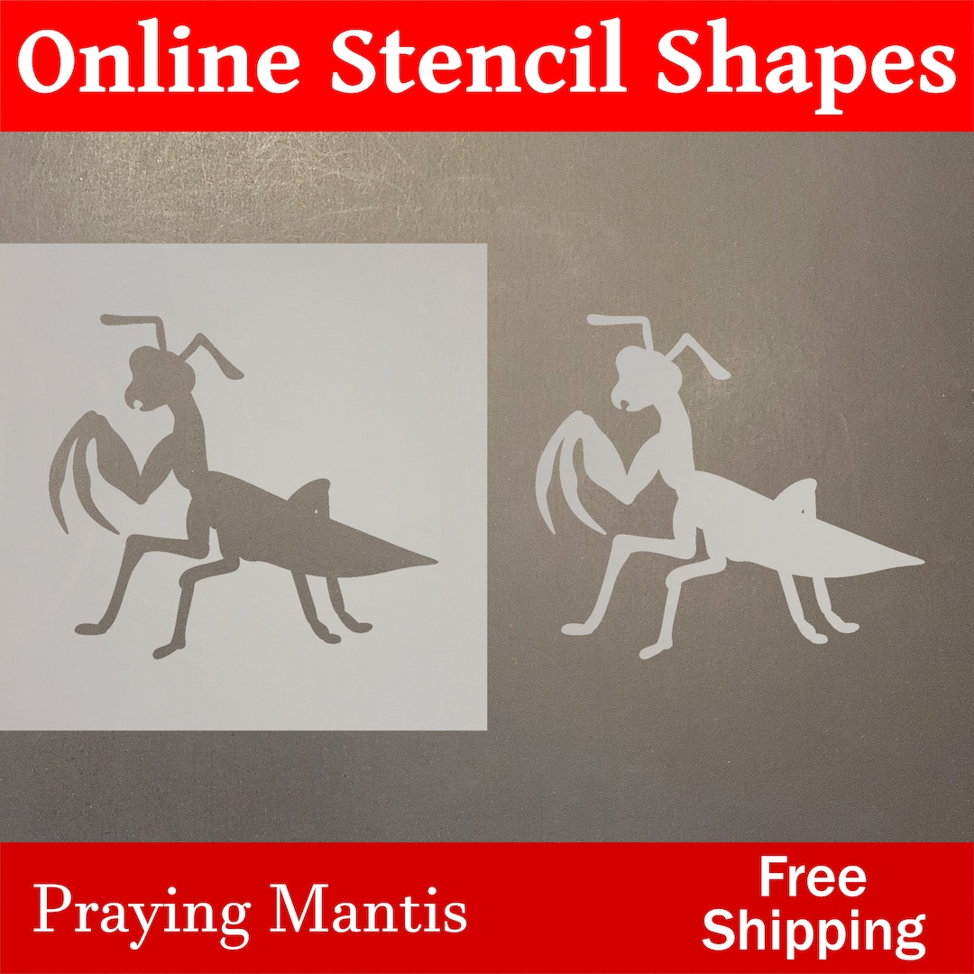 Reusable Praying Mantis Mylar Stencil Plastic Art Template - Etsy