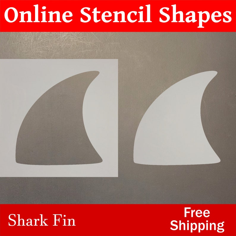 Reusable Shark Fin Mylar Stencil Plastic Art Template - Etsy