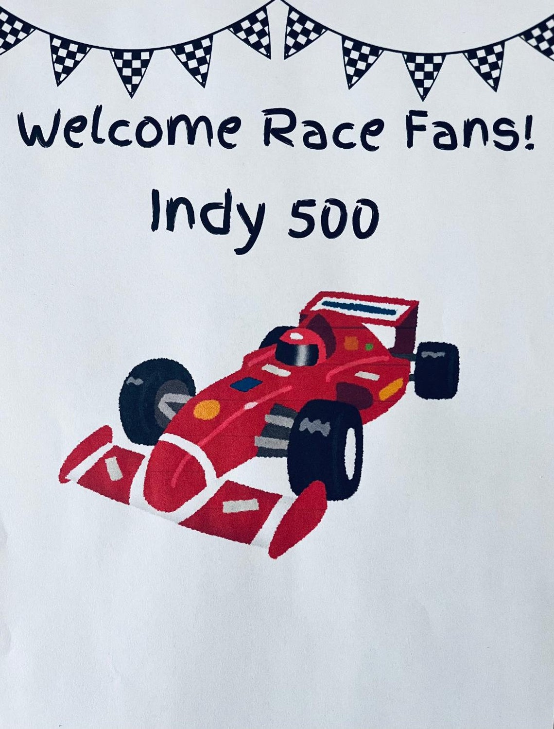 Indy 500 Interactive Coloring Book Pages Race Car Book Digital Download ...