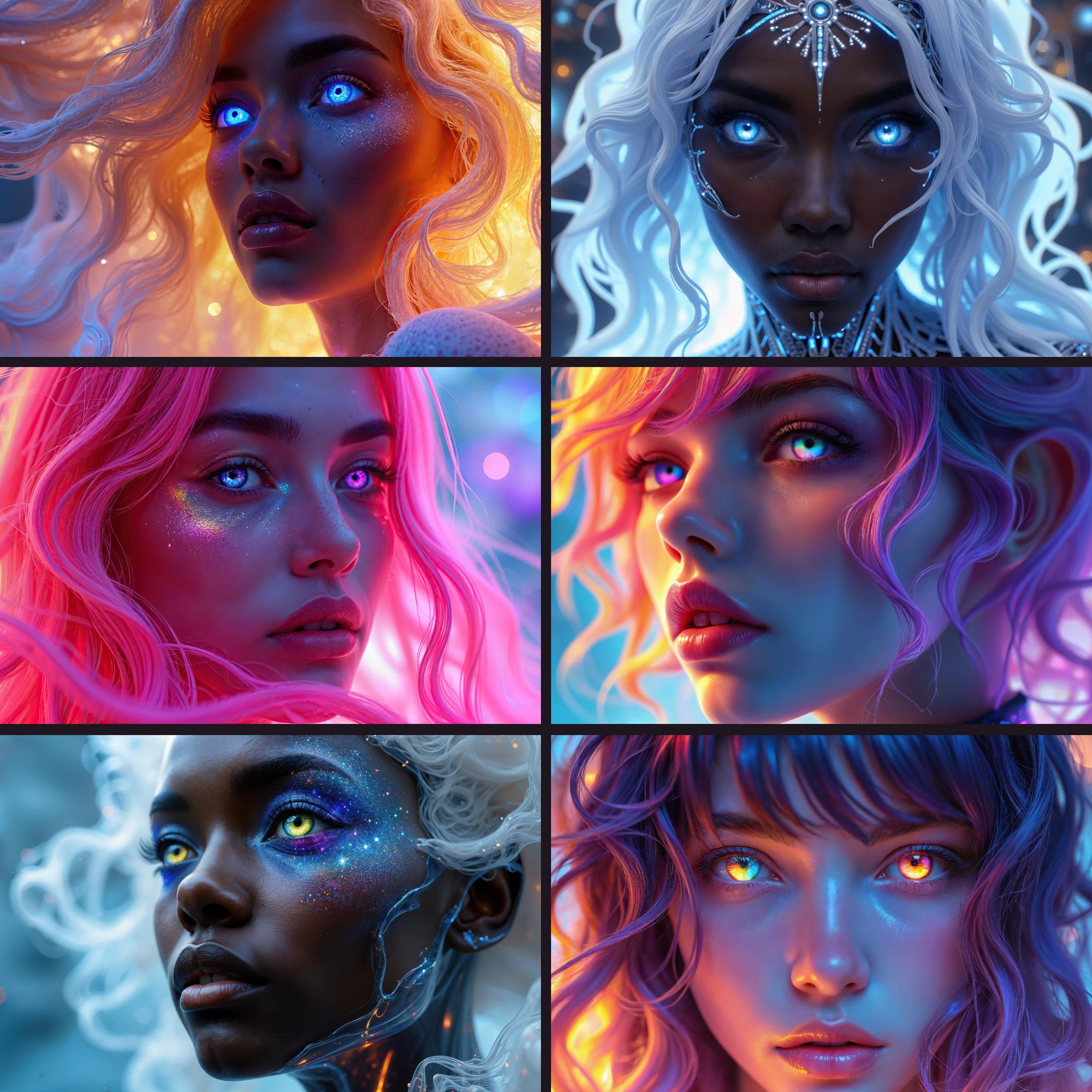 Vibrant Desktop Wallpaper Bundle of Stunning Cyberpunk Neon Art Digital ...